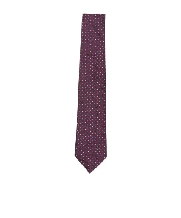 Emporio Armani Geometric-pattern Silk Tie
