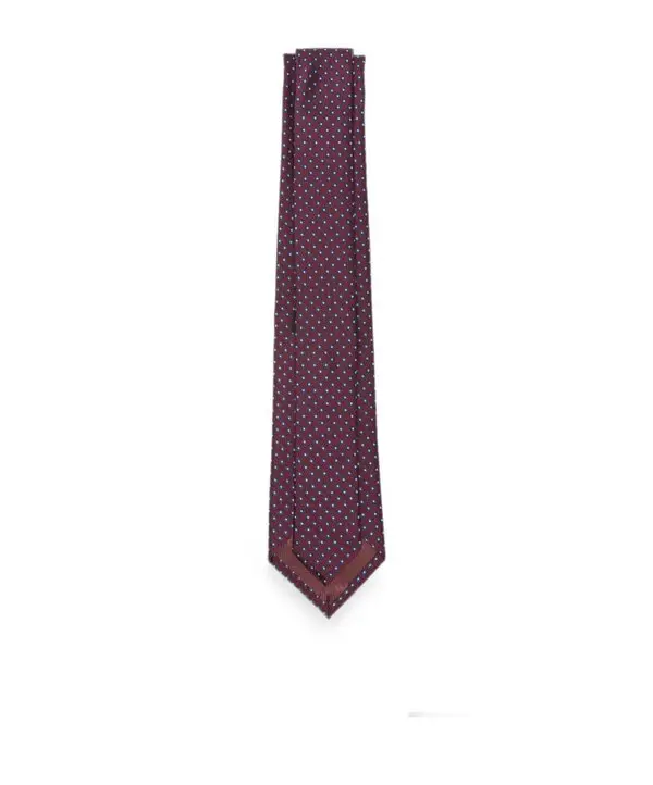 Emporio Armani Geometric-pattern Silk Tie