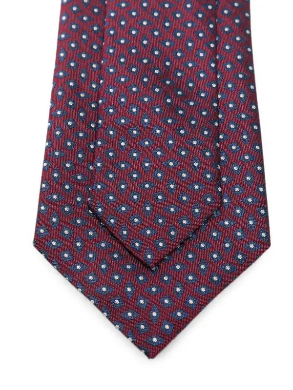 Emporio Armani Geometric-pattern Silk Tie