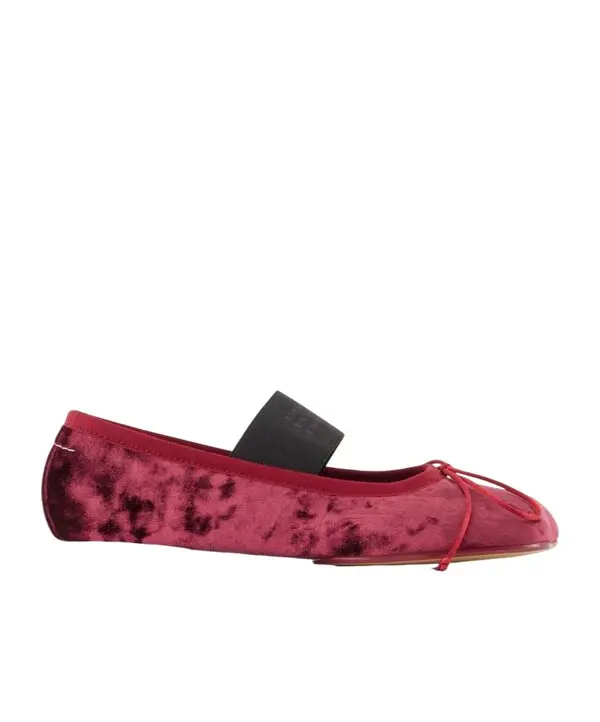 MAISON MARGIELA Square Toe Ballet Flats - Red