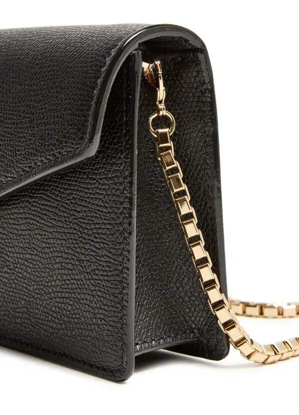 VALEXTRA Goldtone Flap Bag