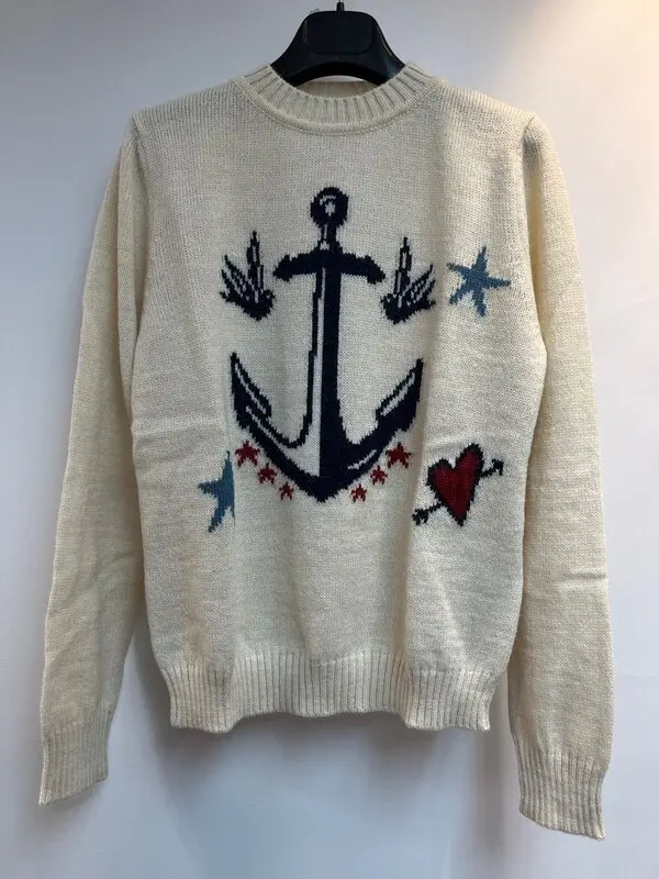 Max Mara Alpaca And Wool-blend Yarn Sweater With Intarsia Pattern