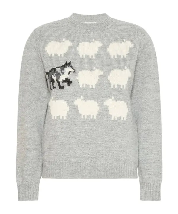 Max Mara Alpaca And Wool-blend Yarn Sweater Light Grey - Light Gray