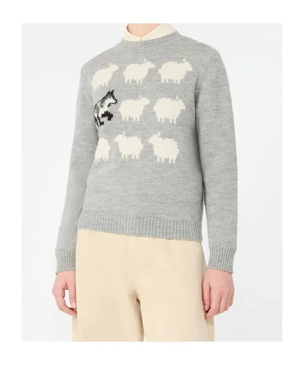 Max Mara Alpaca And Wool-blend Yarn Sweater Light Grey