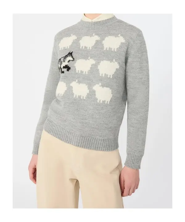 Max Mara Alpaca And Wool-blend Yarn Sweater Light Grey
