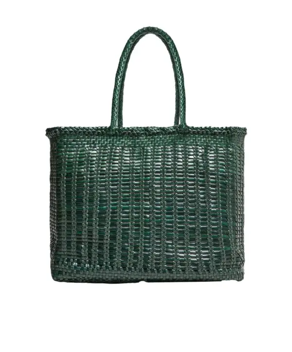 Dragon Diffusion Twotone Printed Handmade Handbag - Green