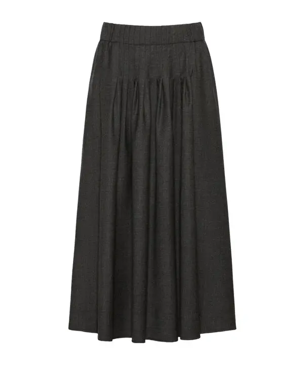 Max Mara Elastic Waist Midi Skirt - Black
