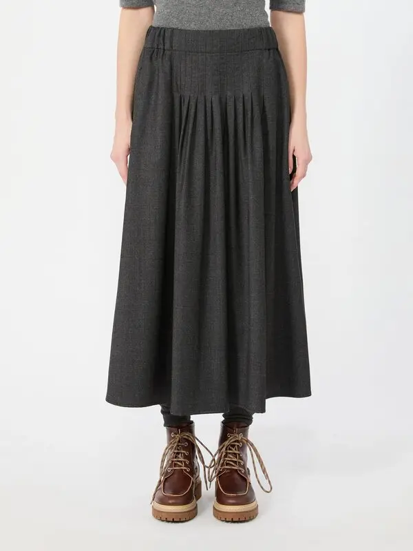 Max Mara Elastic Waist Midi Skirt