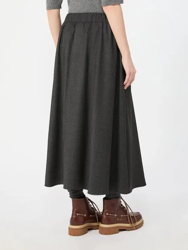 Max Mara Elastic Waist Midi Skirt