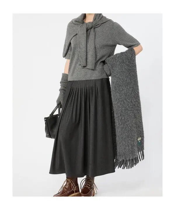 Max Mara Elastic Waist Midi Skirt