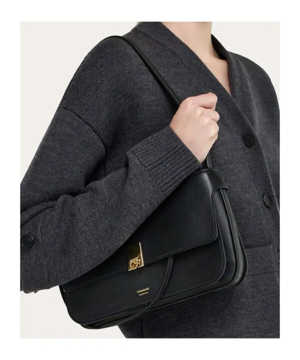 FERRAGAMO Cara Mini Shoulder Bag - Black