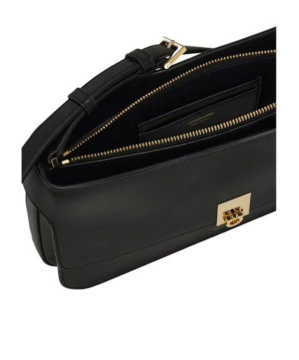 FERRAGAMO Cara Mini Shoulder Bag - Black