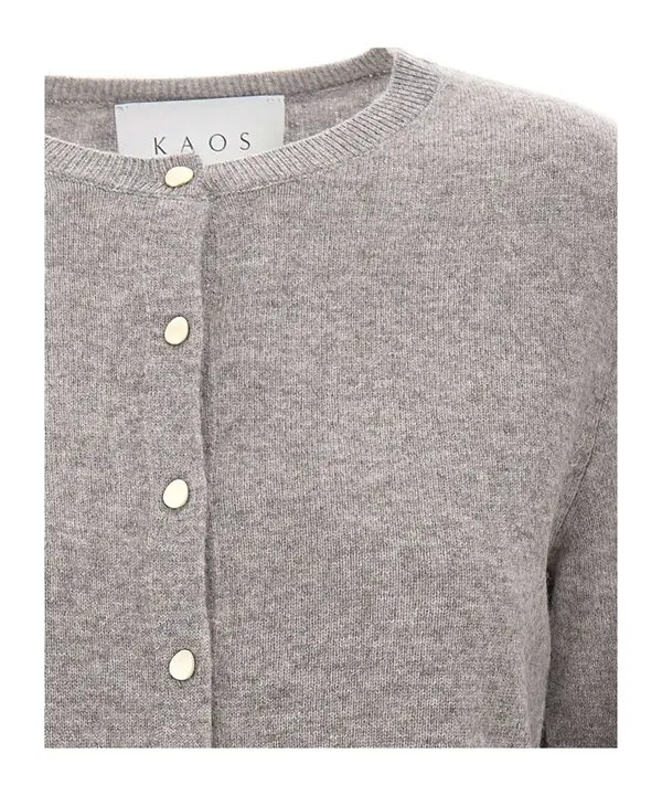 KAOS Ribbed Button-up Cardigan