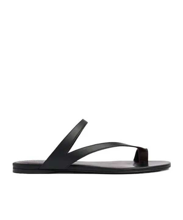 Khaite Crossover Strap Sandals - Black