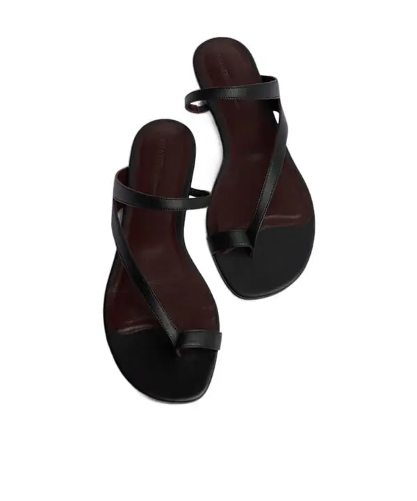 Khaite Crossover Strap Sandals - Black