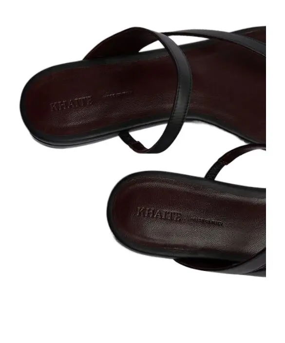 Khaite Crossover Strap Sandals - Black