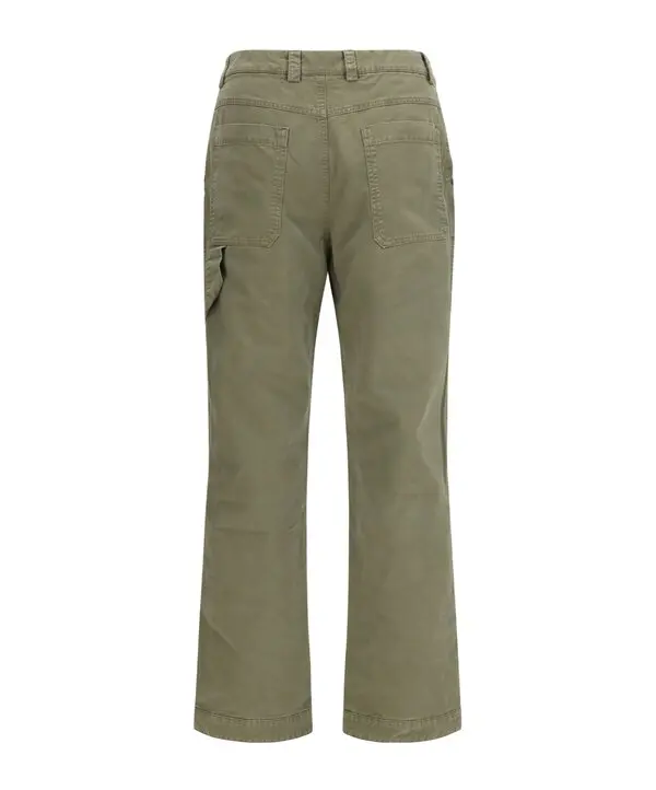Off-White Button Detailed Straight Leg Pants