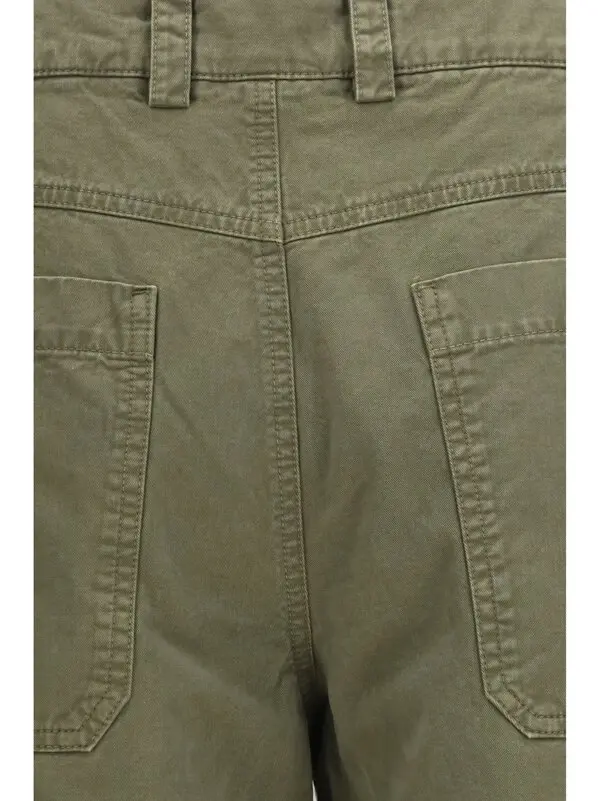 Off-White Button Detailed Straight Leg Pants