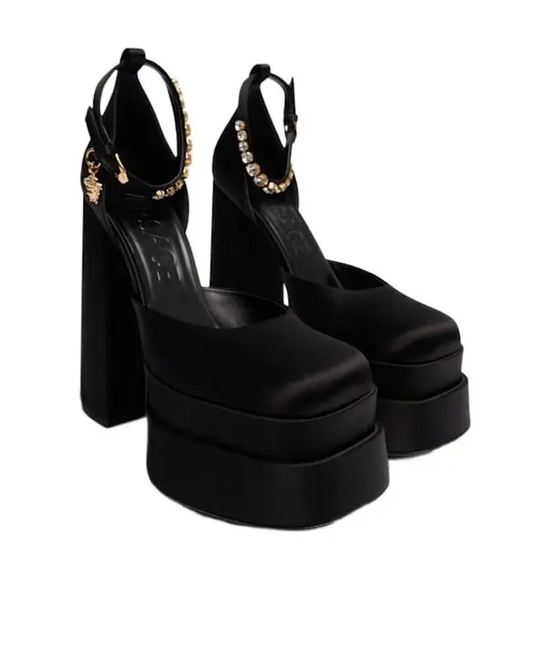 Versace Mules With Block Heel And Strap
