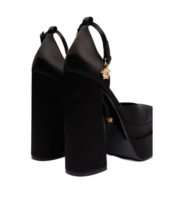 Versace Mules With Block Heel And Strap