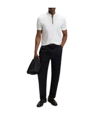 Hugo Boss Short-sleeved Zip-up Polo Shirt