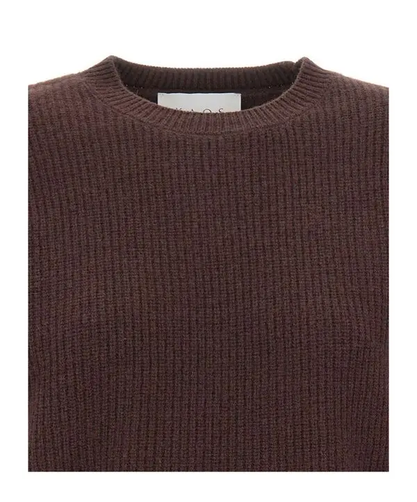 KAOS Button-sleeve Ribbed Knitted Sweater