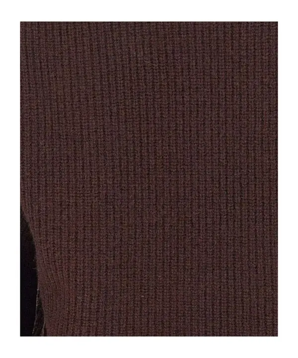 KAOS Button-sleeve Ribbed Knitted Sweater