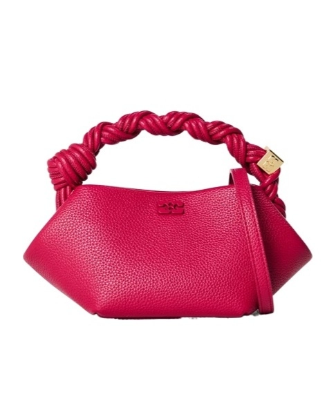 GANNI Mini Patent Leather Bag - Red