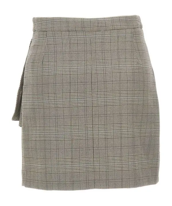 KAOS Prince Of Wales Wrap Mini Skirt