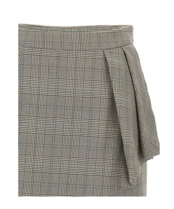 KAOS Prince Of Wales Wrap Mini Skirt