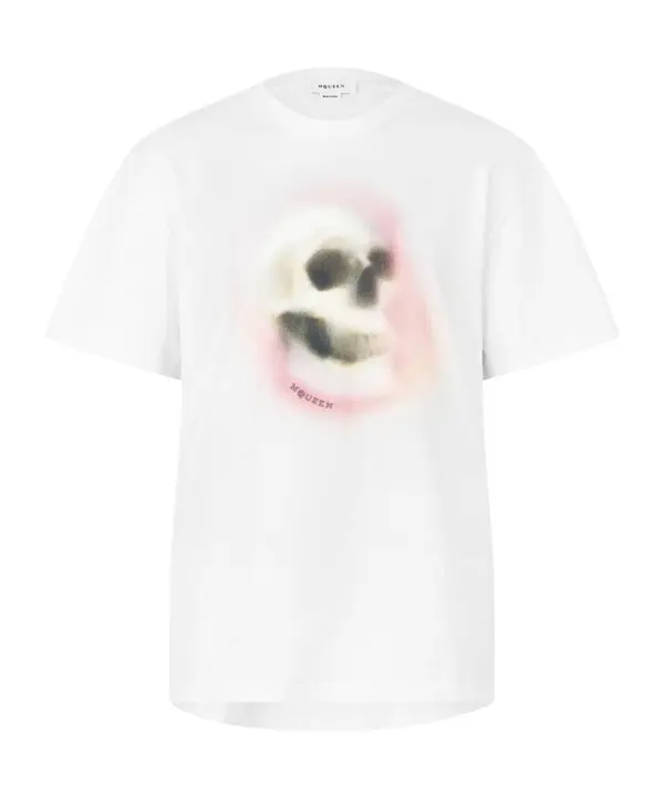 Alexander McQueen Printed Short-sleeve Top - White