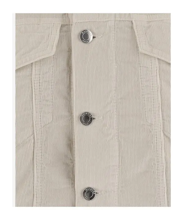 HAIKURE Ribbed Button-up Jacket