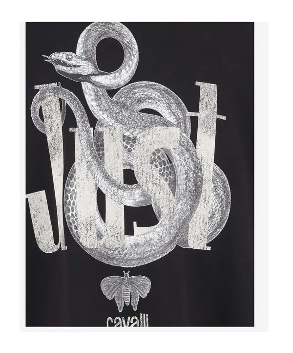 Just Cavalli T-shirt With Serpent Logo Print
