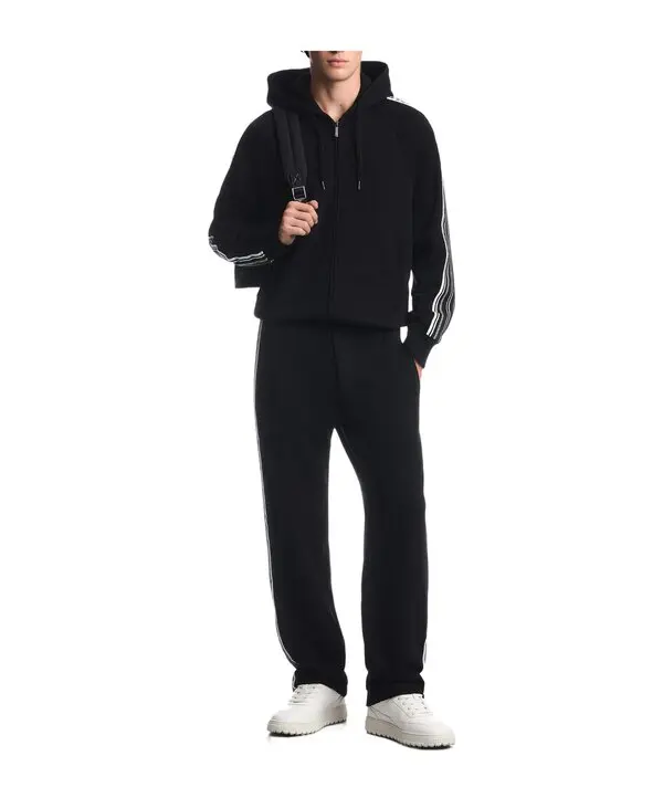 Emporio Armani Solid Color Casual Long Pants - Black