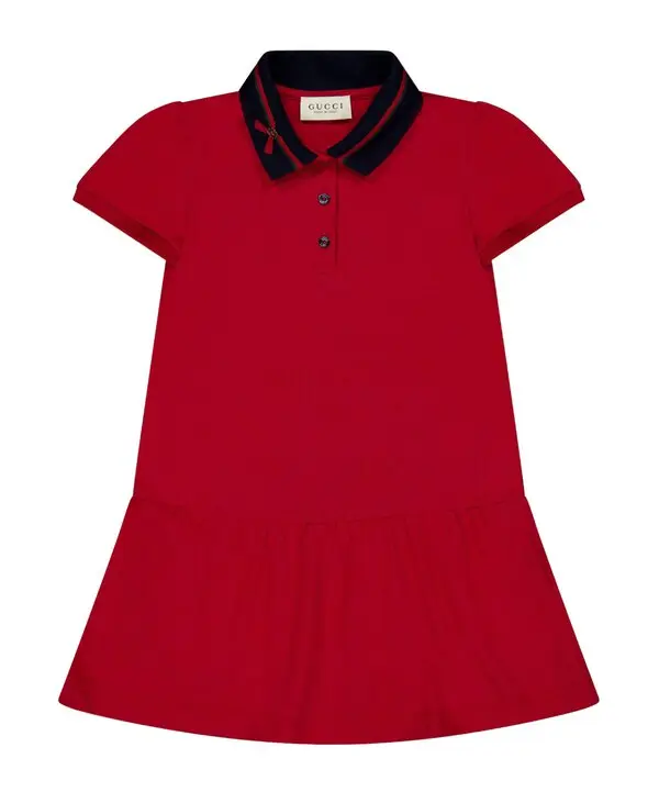 Gucci Shortsleeve Polo Dress - Red
