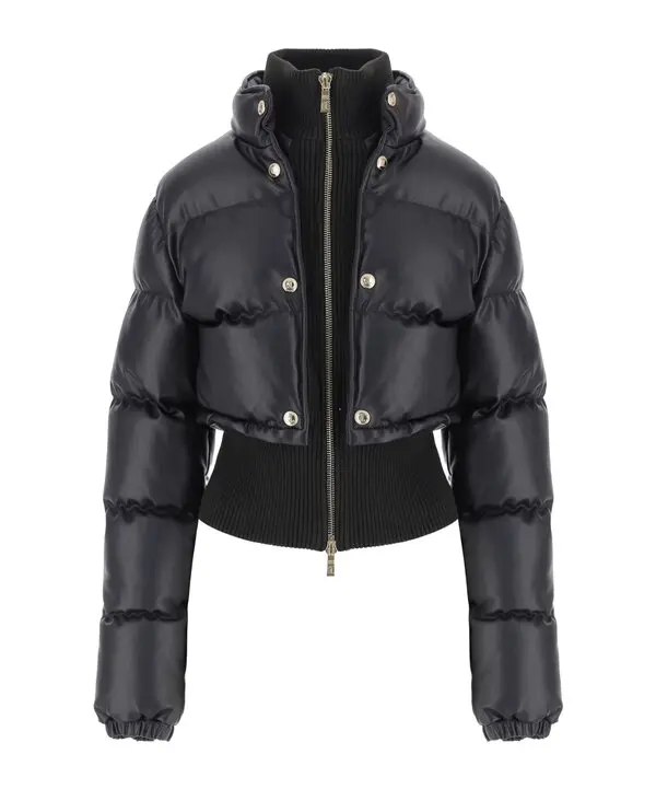 Just Cavalli Stand Collar Quilted Jacket