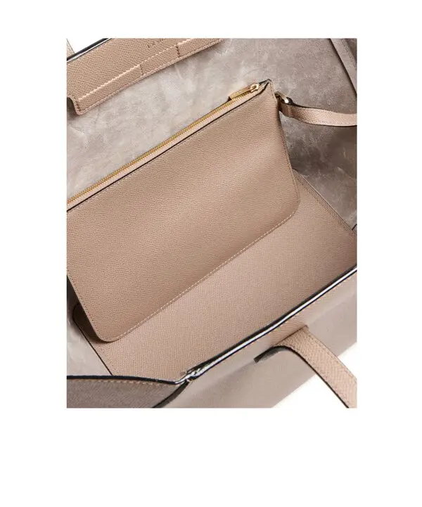 VALEXTRA Solid Color Small Tote Bag