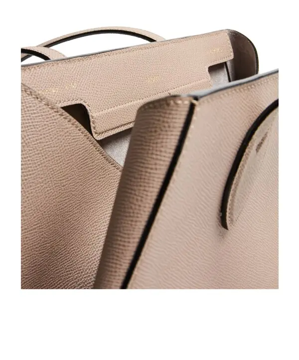 VALEXTRA Solid Color Small Tote Bag