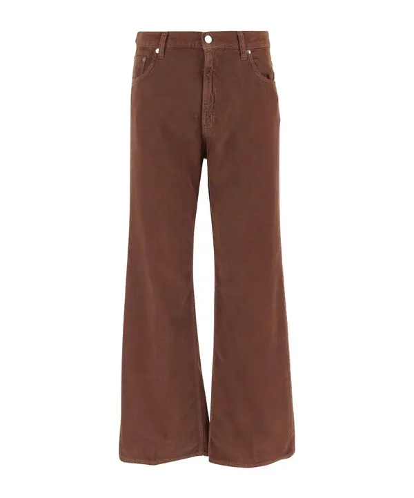 HAIKURE Ribbed Five-pocket Pants - Brown