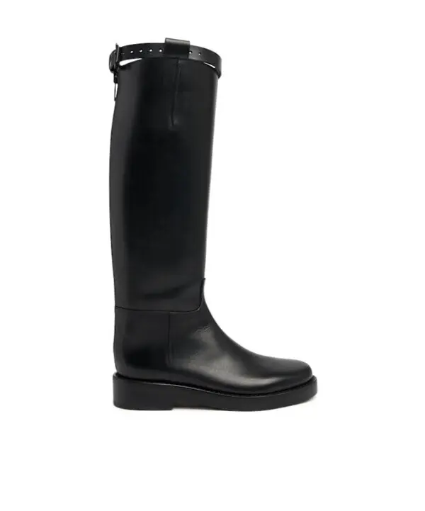 ANN DEMEULEMEESTER Knee-high Boots With Strap - Black