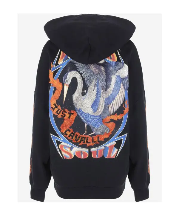 Just Cavalli Rhinestone Embellished Hoodie