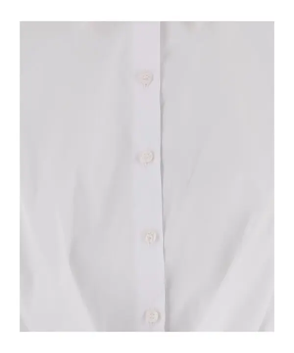Just Cavalli Cropped Cotton Drawstring Hem Shirt