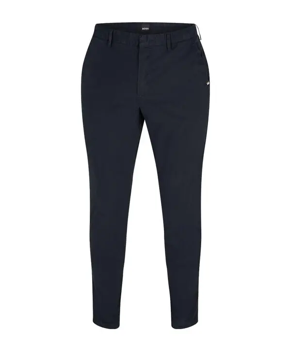 Hugo Boss Buttonzip Waist Cotton Chino Trousers