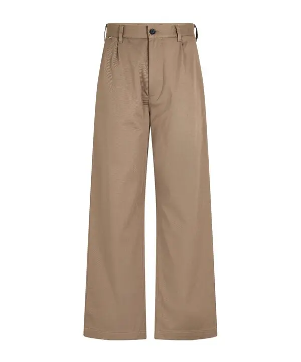 Hugo Boss Buttonzip Waist Pleated Wideleg Trousers