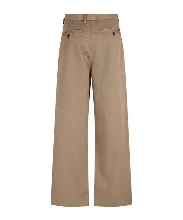 Hugo Boss Buttonzip Waist Pleated Wideleg Trousers