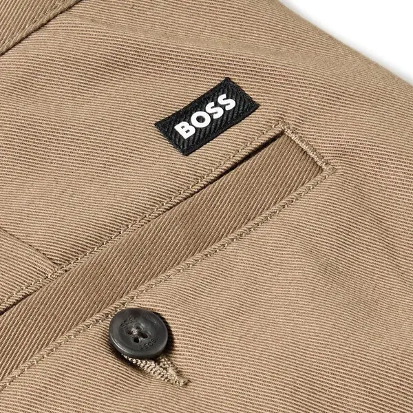 Hugo Boss Buttonzip Waist Pleated Wideleg Trousers