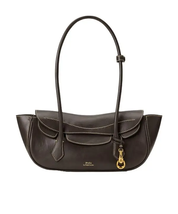 Polo Ralph Lauren Blaize Leather Shoulder Bag - Black