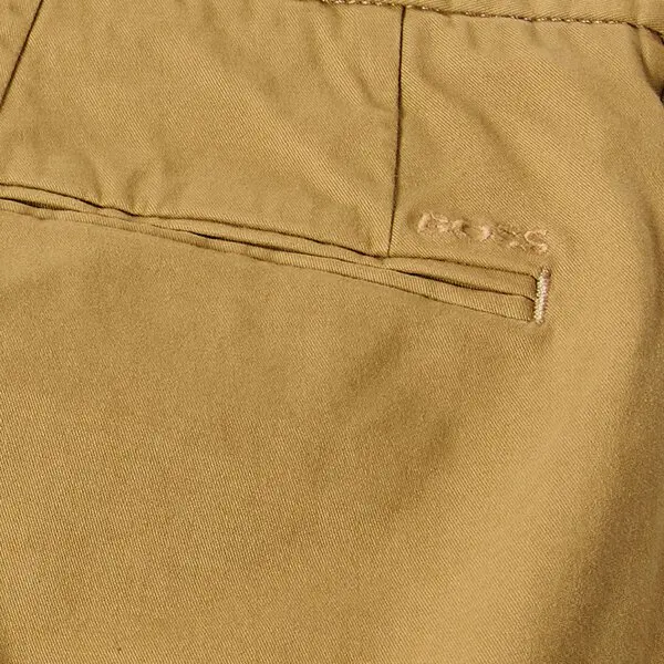 Hugo Boss Buttonzip Waist Twill Chino Trousers