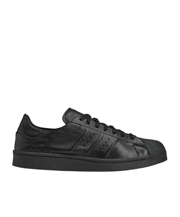 Y3 Lowtop Leather Sneaker - Black