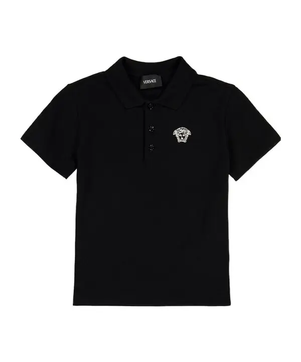 Versace Cotton Polo Shirt - Black